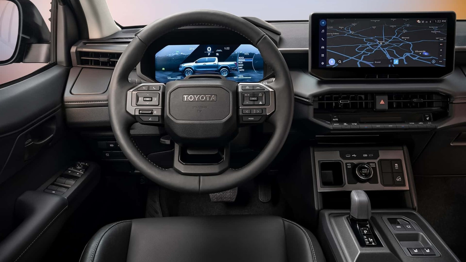 Nova geração da Toyota Hilux aposta alto na eletrificação: interior de ...