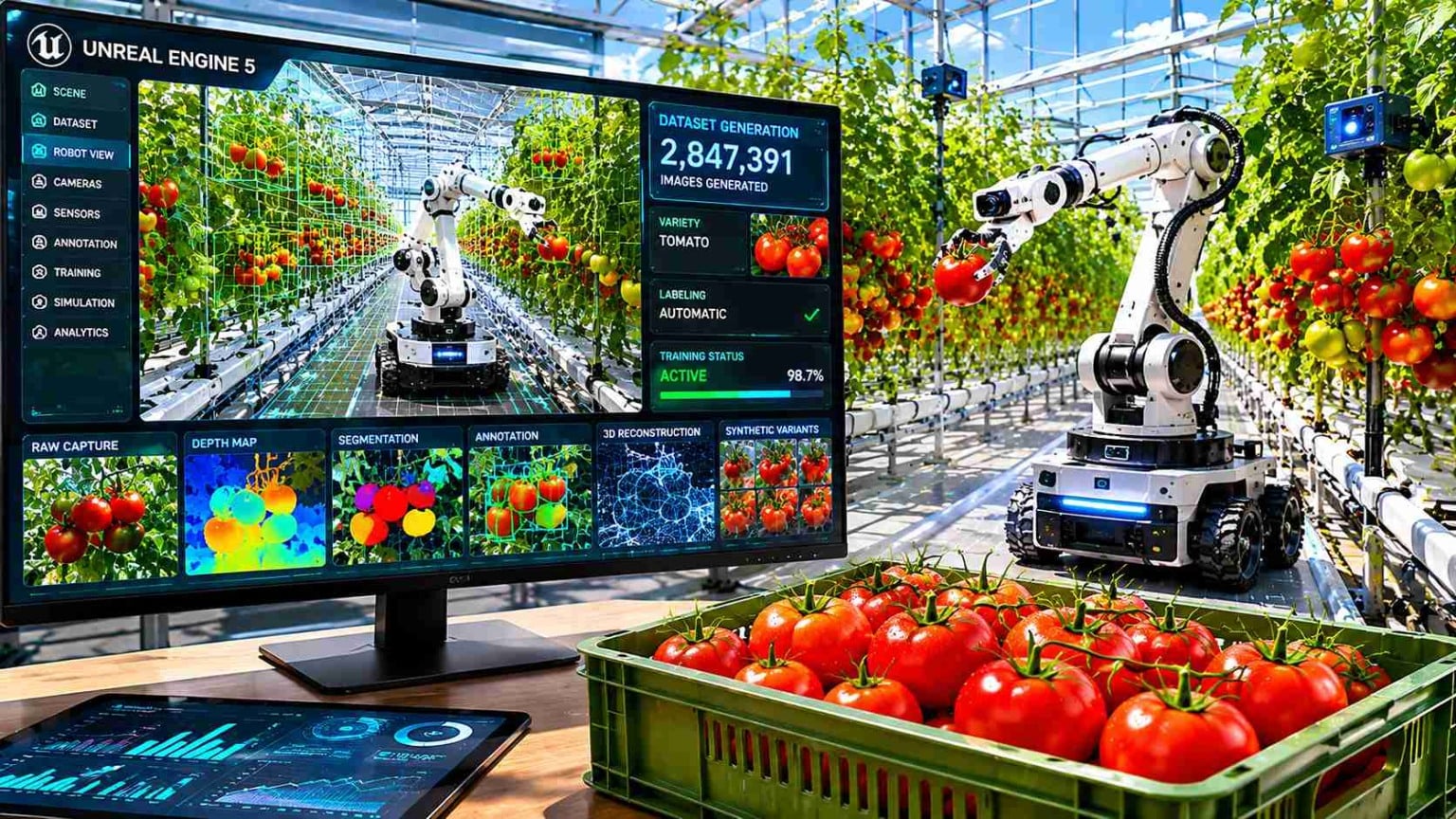 IA agrícola aprende a identificar tomates maduros em fazendas virtuais ...
